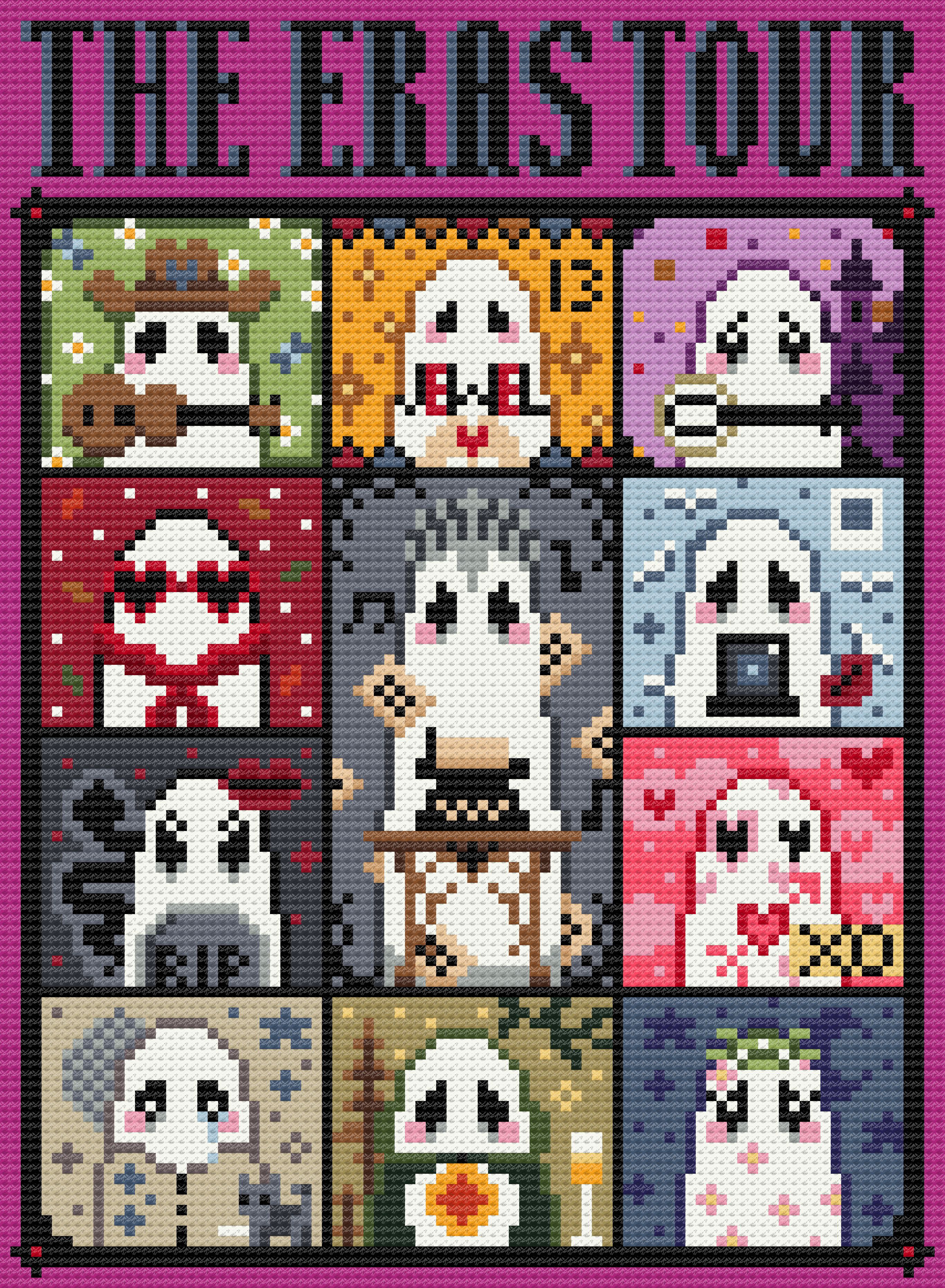 Ghost Of Eras Past | Pixel Charted | Ready to Ship – Jaded Gem Shop