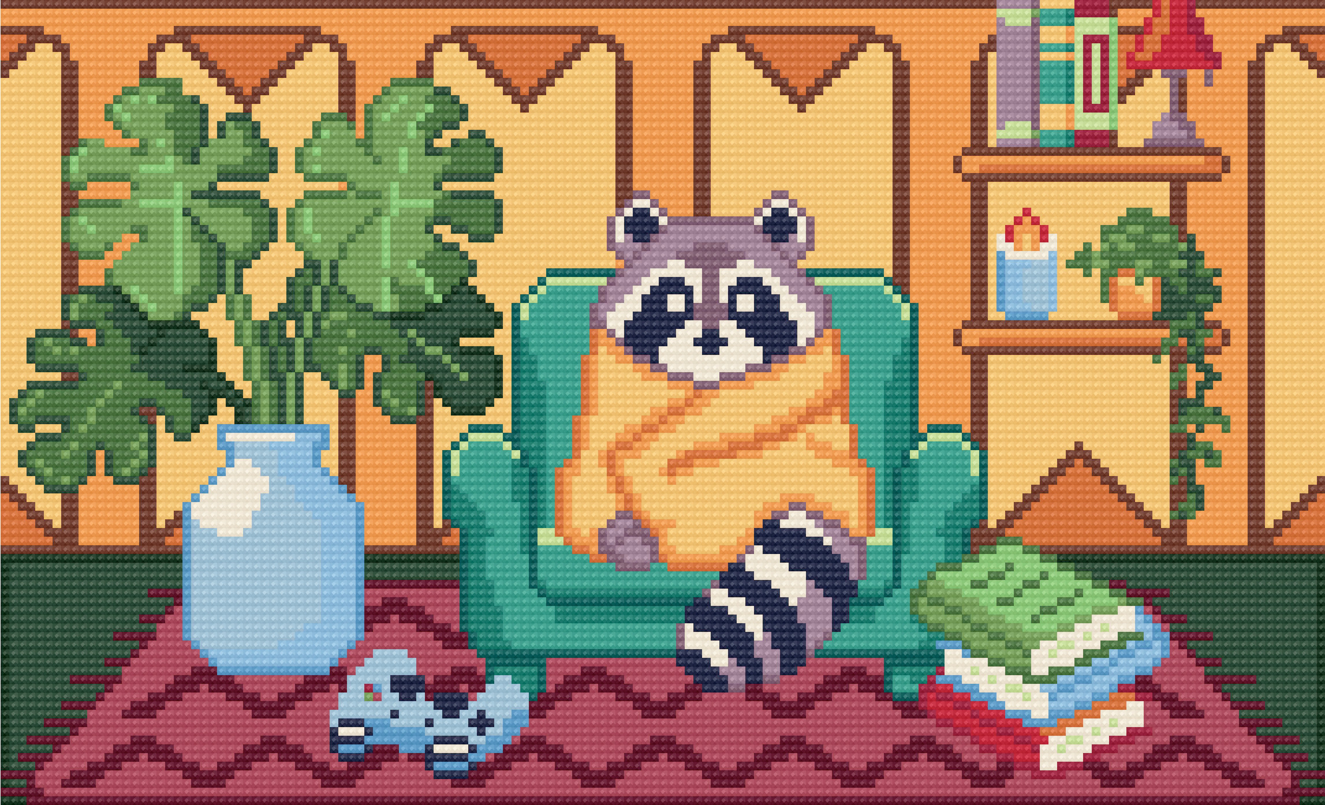 Lazy Sunday | Pixel Charted | Ready To Ship – Jaded Gem Shop