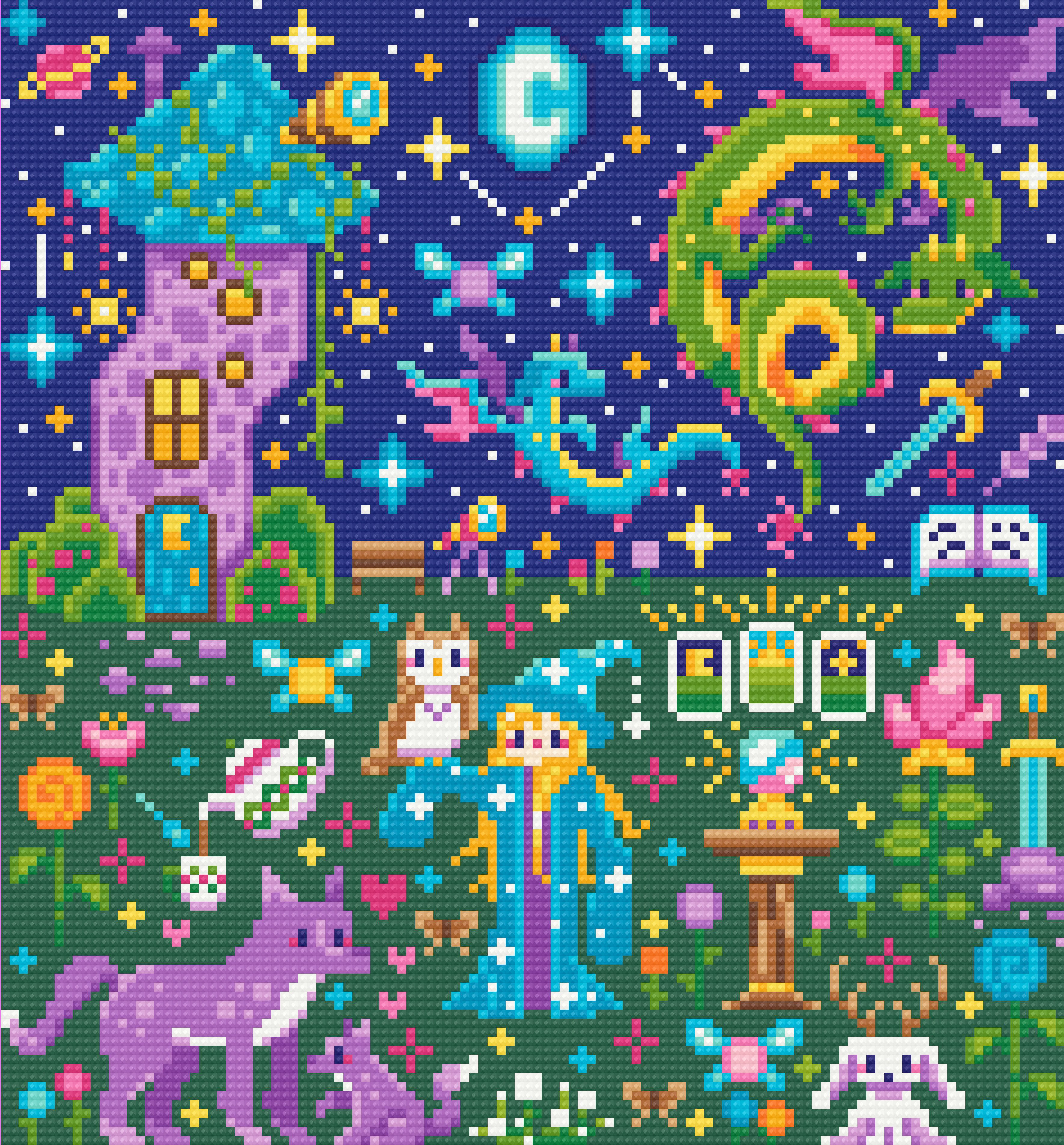 Star Magic | Pixel Charted | Ready To Ship – Jaded Gem Shop