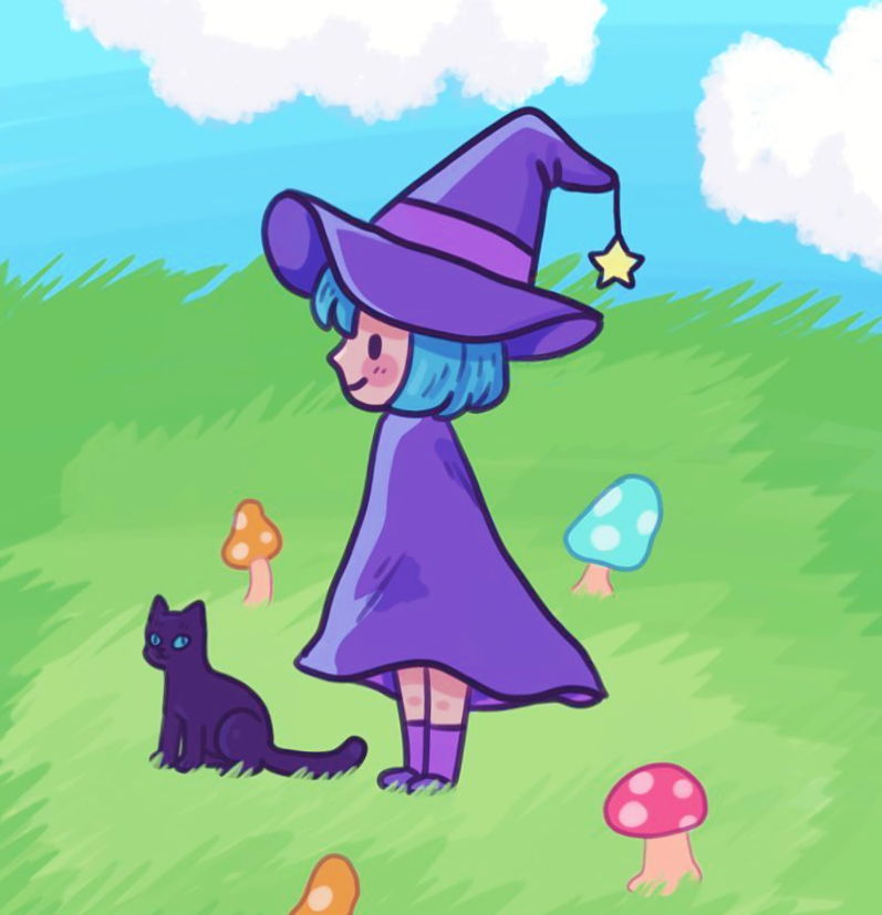 Bby Witch With Their Familar – Jaded Gem Shop