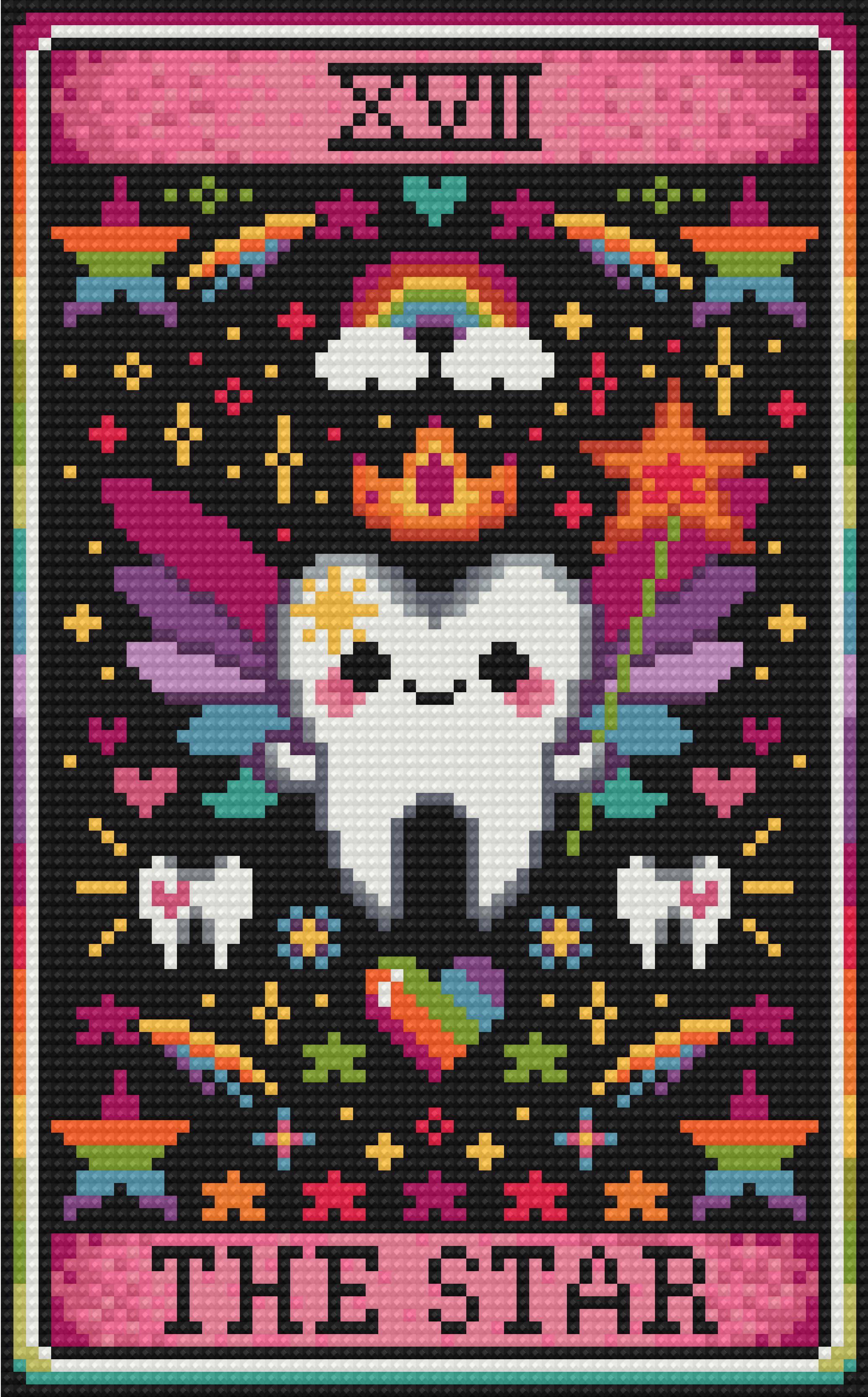 The Star XVII | Pixel Charted – Jaded Gem Shop