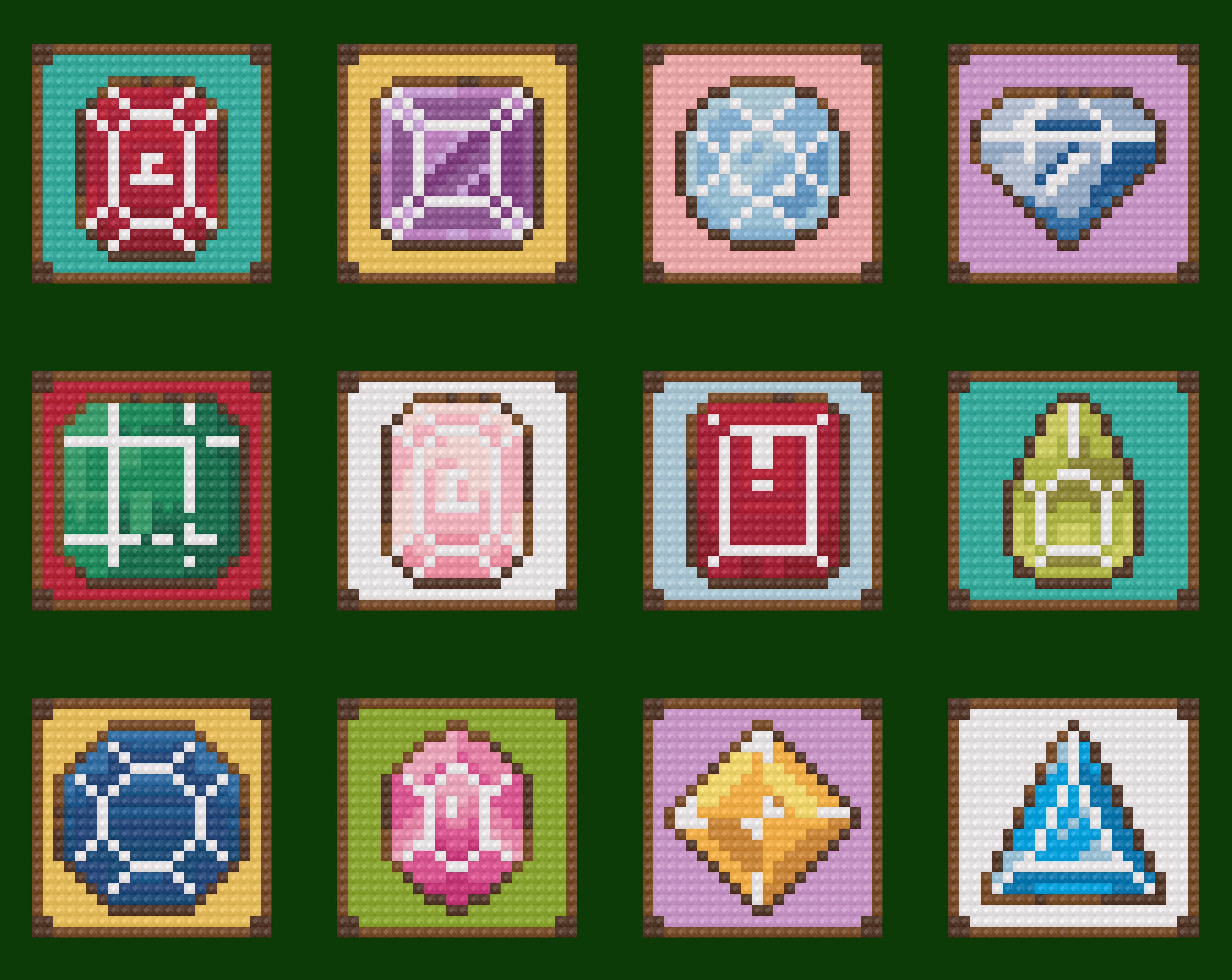 Birthstones | Minis | Pixel Charted | Ready To Ship – Jaded Gem Shop