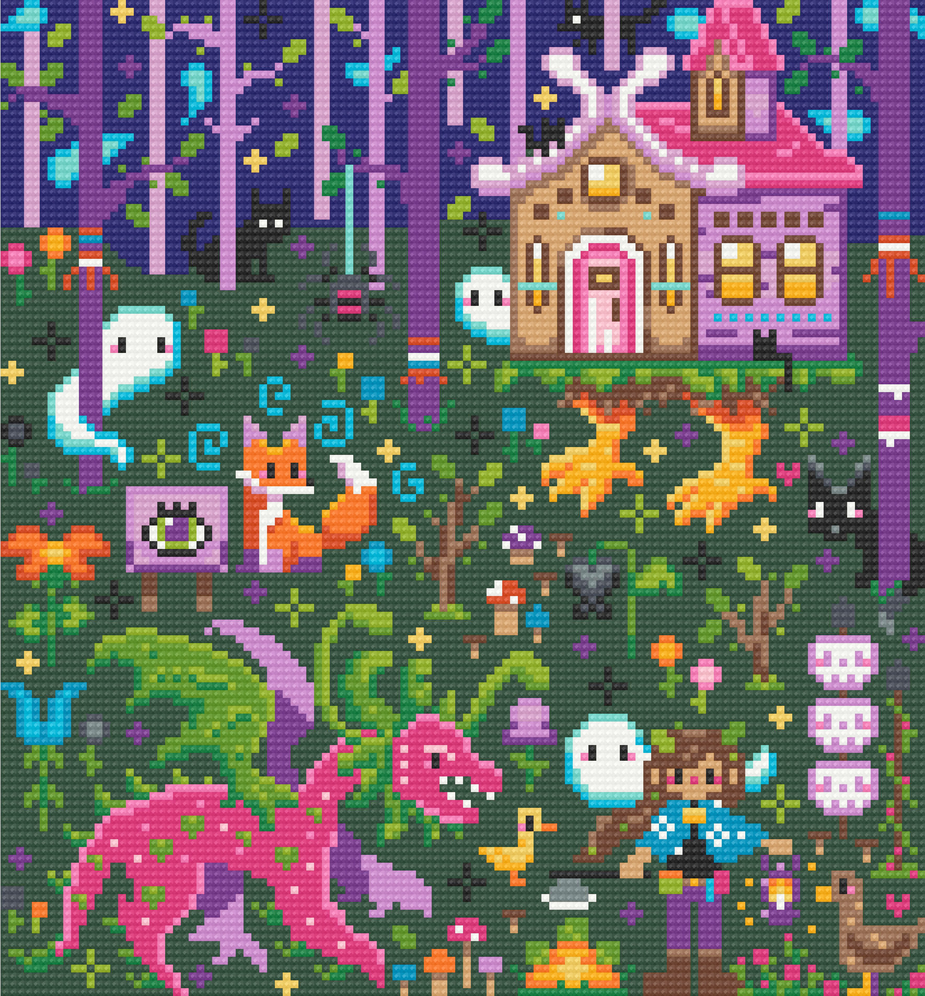 Spooky Forest | Pixel Charted – Jaded Gem Shop